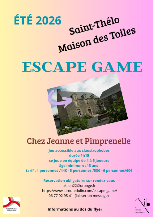 Escape-Game : Chez Jeanne et Pimprenelle | Saint-Thélo | Côtes d'Armor