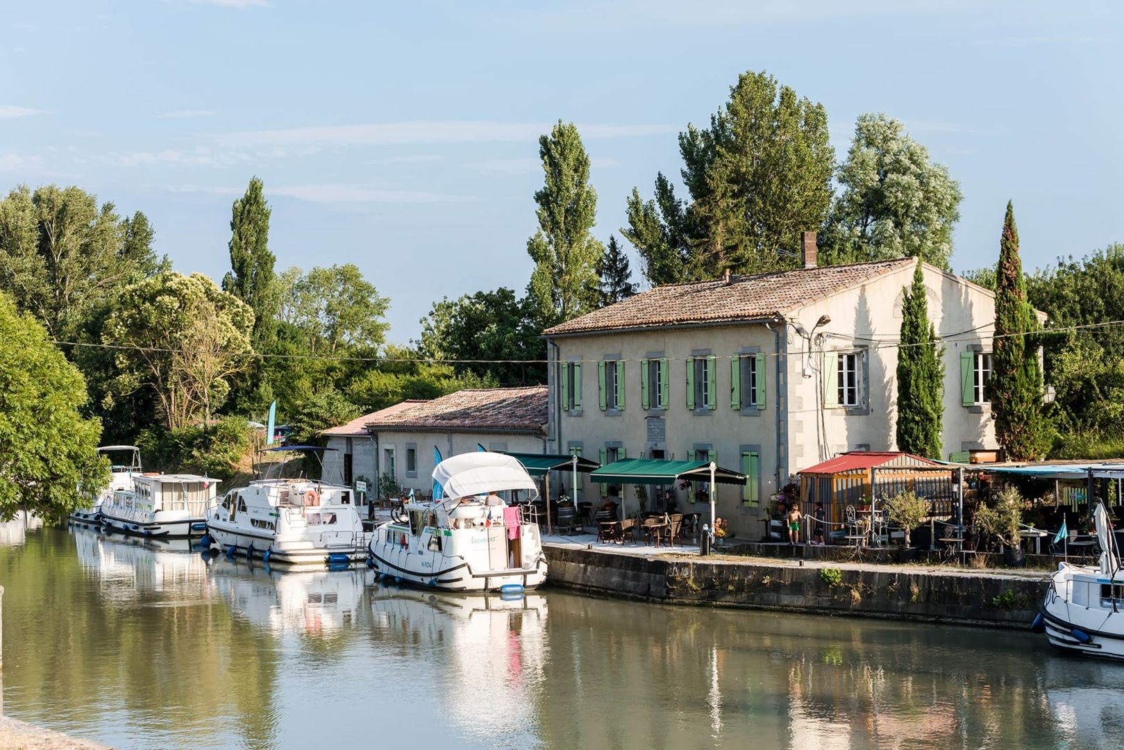 Écluse et port de Bram - Canal du Midi