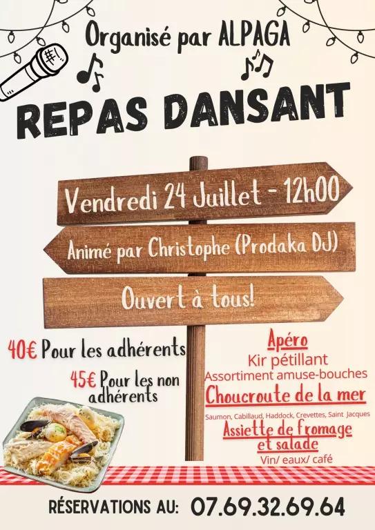 Repas dansant ALPAGA, FERRIERES-EN-GATINAIS | Tourisme Loiret
