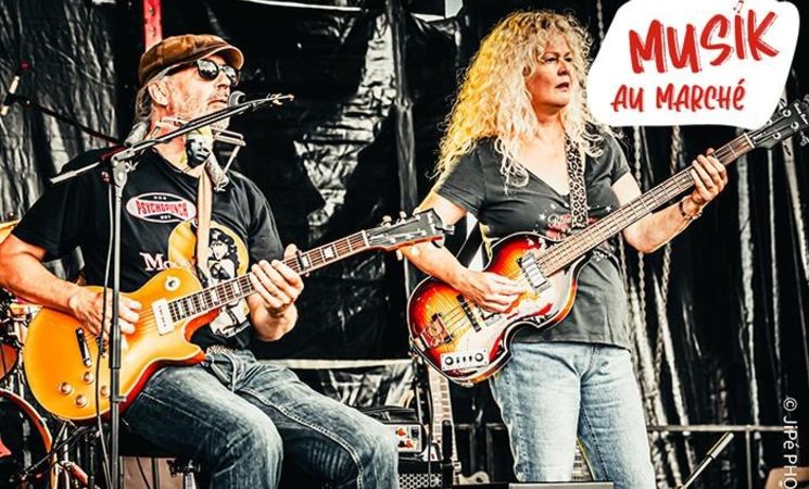 Musik au marché : Black Cat Joe et Miss Corina - Quéven